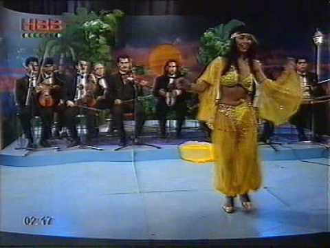 Hot and sexy belly dancer dancing at the Turkish Television