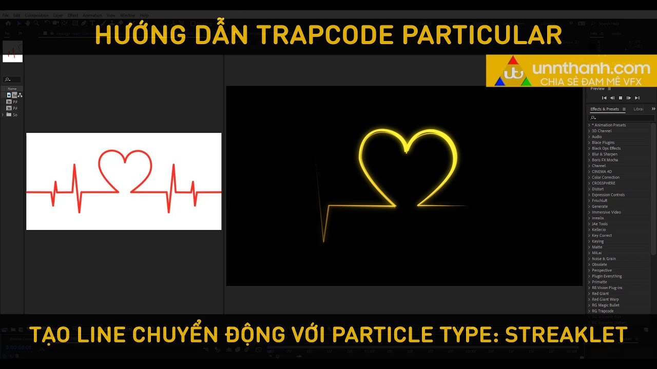 HƯỚNG DẪN TRAPCODE PARTICULAR | THỰC HÀNH PARTICLE TYPE STREAKLET - YouTube