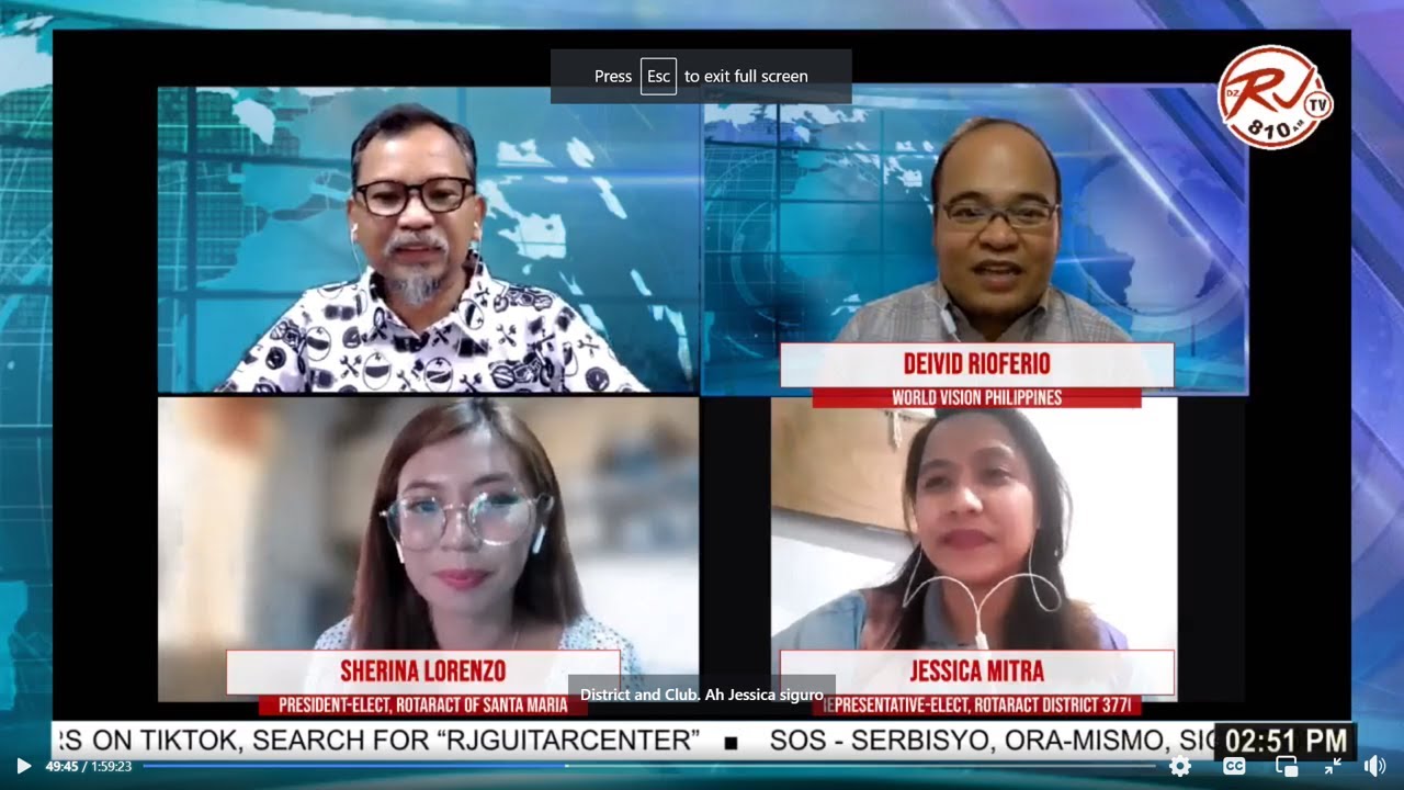 June 9, 2023: SHERINA LORENZO, Rotaract Club of Santa Maria & JESSICA ...