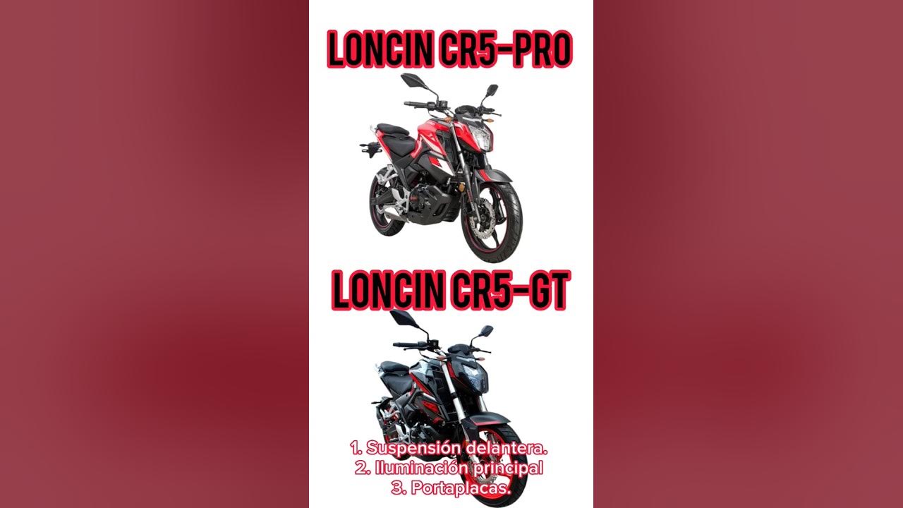 Diferencias entre la Loncin CR5-PRO y la Loncin CR5-GT #loncin #italika250z #tuko # ...