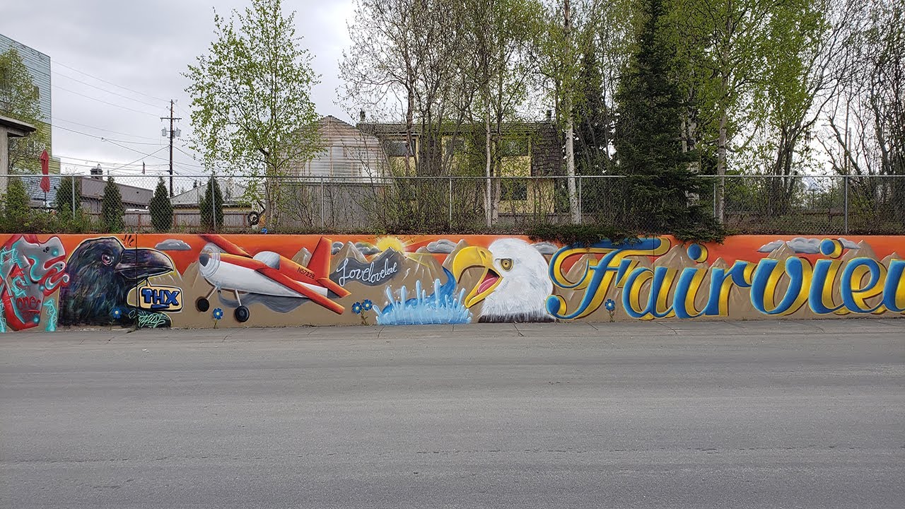 FAIRVIEW STREET ART IN ANCHORAGE, ALASKA - YouTube