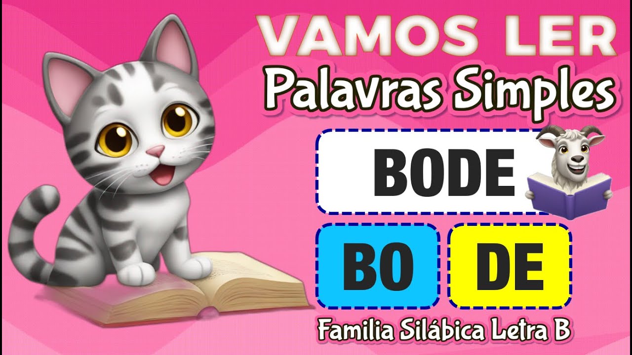 VAMOS LER - Palavras para ler fácil - BA BE BI BO BU - #alfabeto # ...
