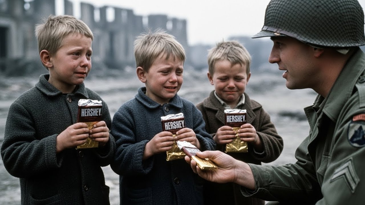German Children in Hamburg Cried Happy Tears When Given Hershey Bars by ...