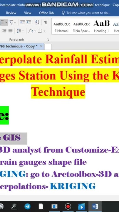 Interpolating Rainfall by Kriging - YouTube