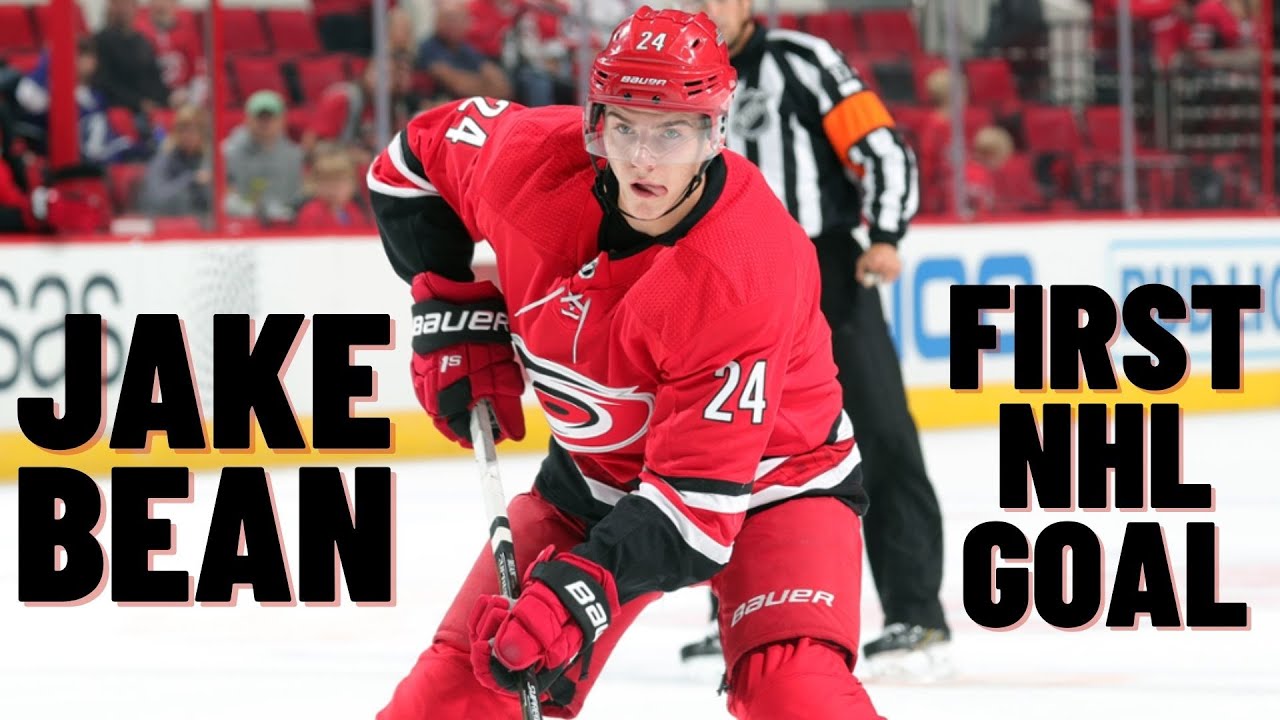 Jake Bean #24 (Carolina Hurricanes) first NHL goal Feb 27, 2021 - YouTube
