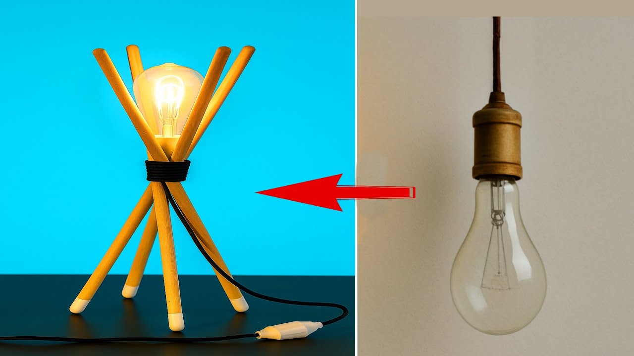 Transform any ordinary light bulb into a creative lamp using simple ...