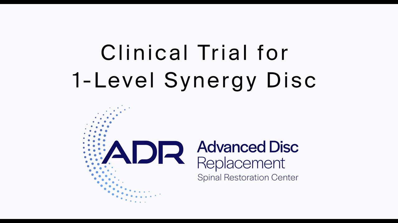 Clinical Trial for 1-Level Synergy Disc - YouTube