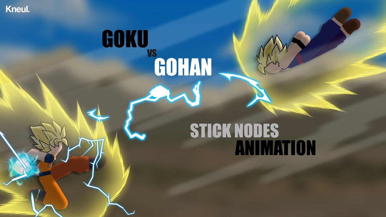 Goku vs Gohan | Stick Nodes | - YouTube