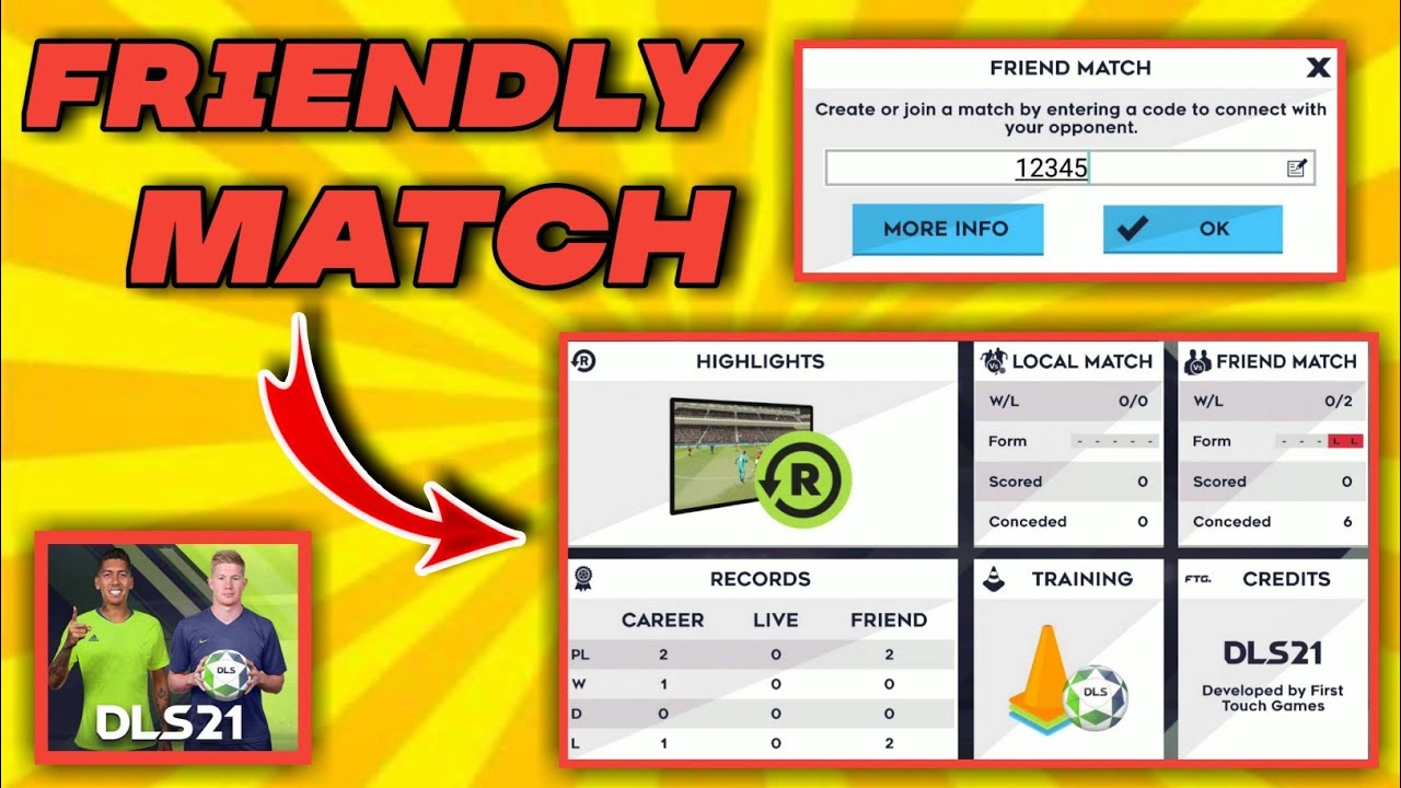 || FRIENDLY MATCH IN DLS 21 || HOW TO PLAY FRIENDLY MATCH DLS 21 ...