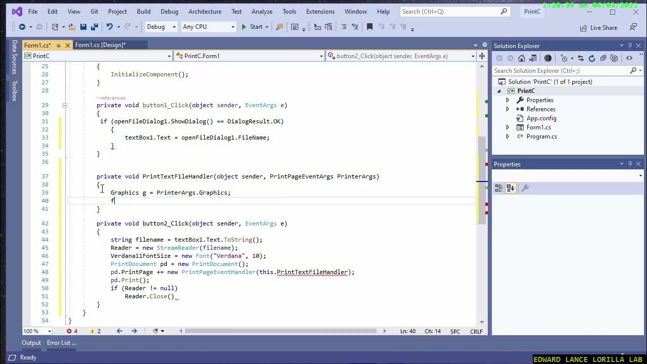 【Visual Studio Visual Csharp】Print - YouTube