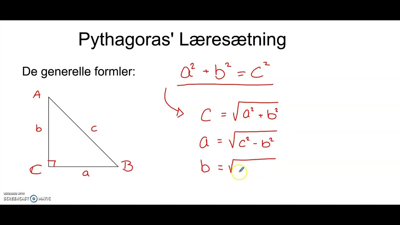Brugen af Pythagoras' Læresætning. - YouTube