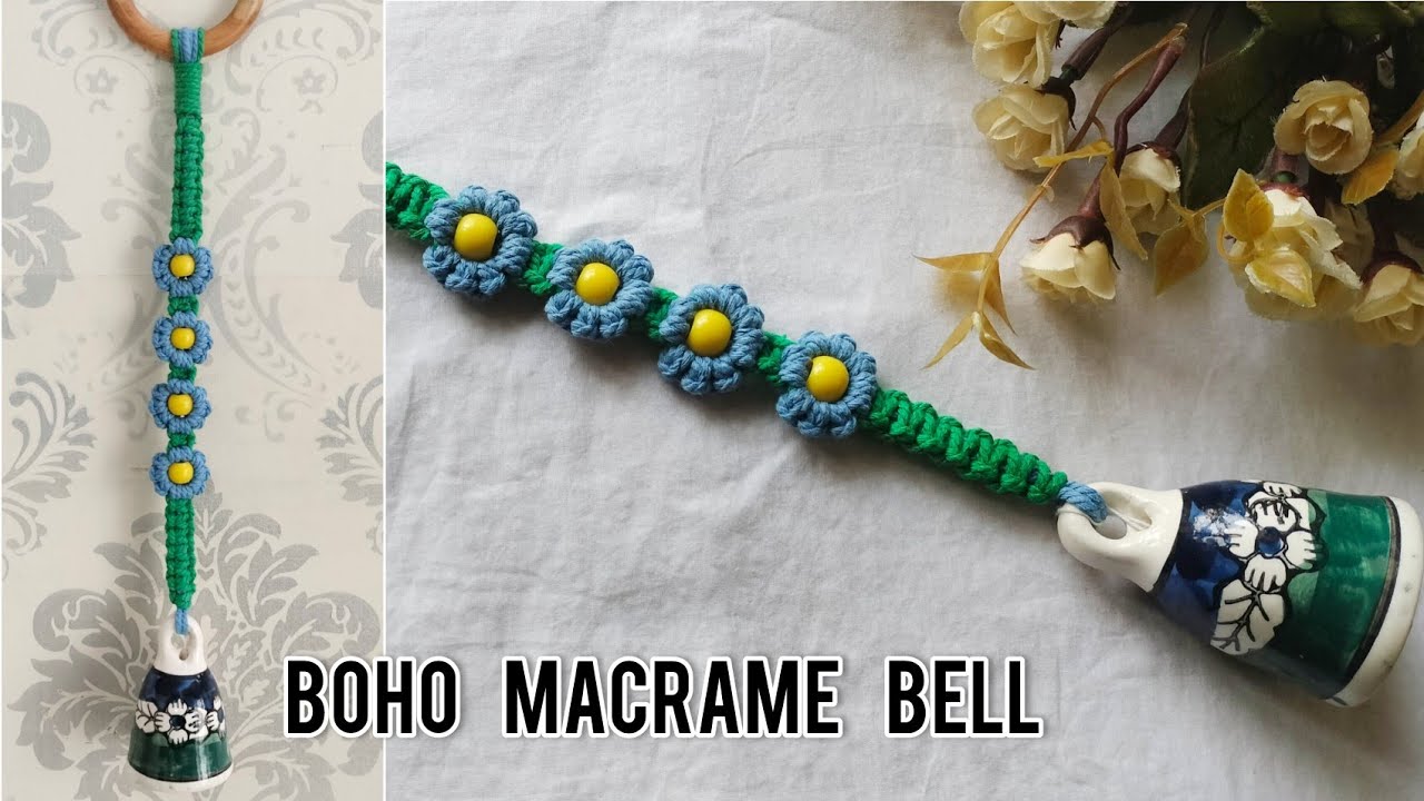 Easy Macrame Bell Hanging | Boho Macrame Hanging for Beginners ...