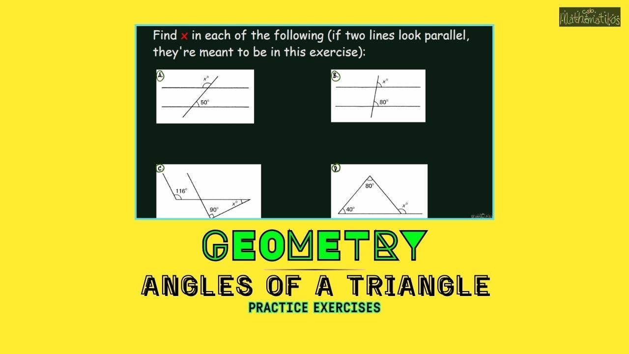 Geometry: Angles of a Triangle | Solved Example No 3 - YouTube