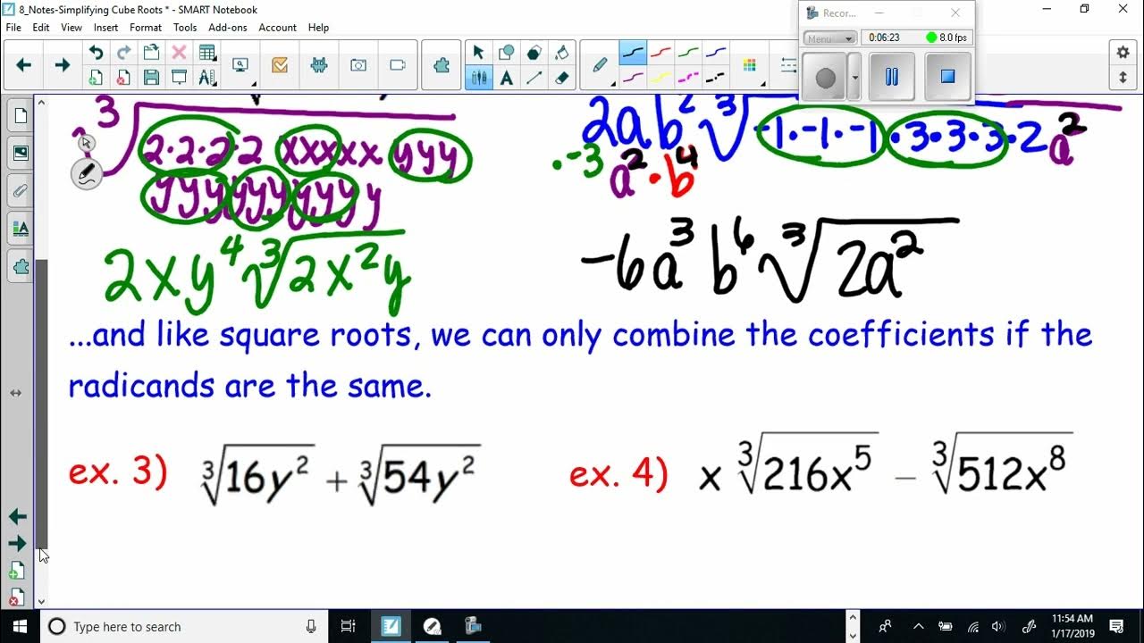 8 Simplifying Cube Roots Video Notes - YouTube