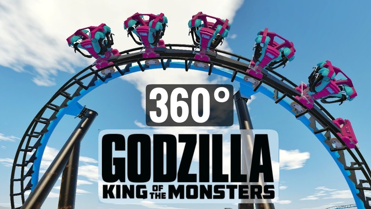 [360° video] Roller Coaster ゴジラ GODZILLA King of the Monsters Ride VR ...