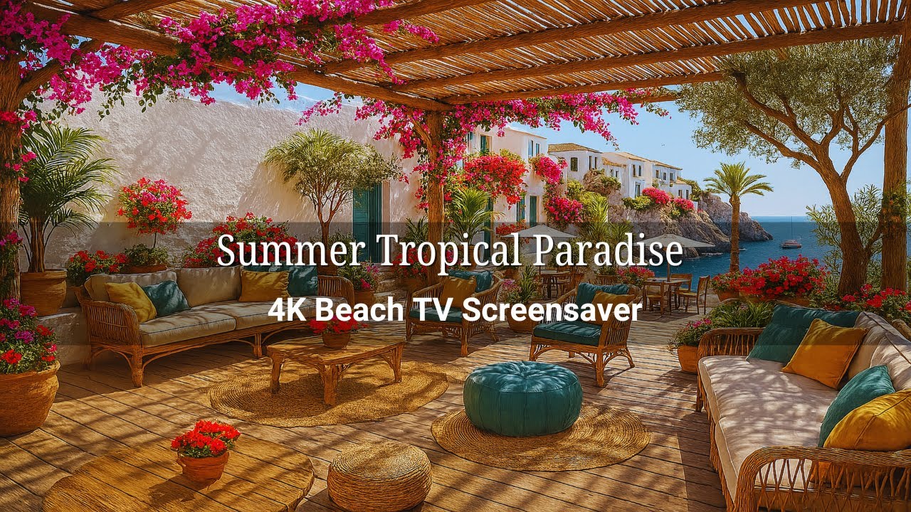 Summer by the Sea | 4K Ocean Screensaver for Relaxation & Home Decor ...