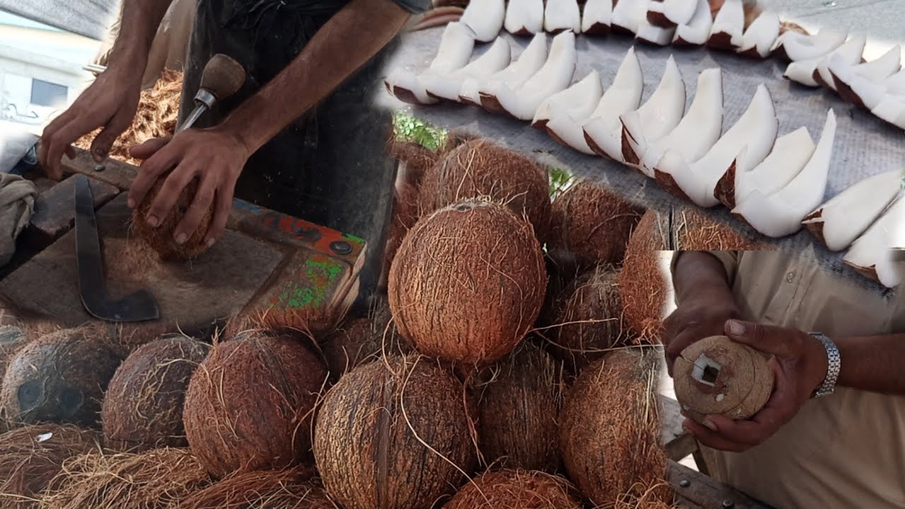 How To Cut Coconut Coconut Cutting Skills Coconut Street Food YouTube How To Cut Coconut Coconut Cutting Skills Coconut Street Food YouTube