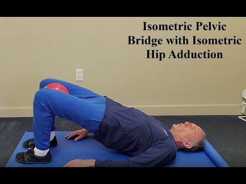 Isometric Pelvic Bridge with Isometric Hip Adduction - YouTube
