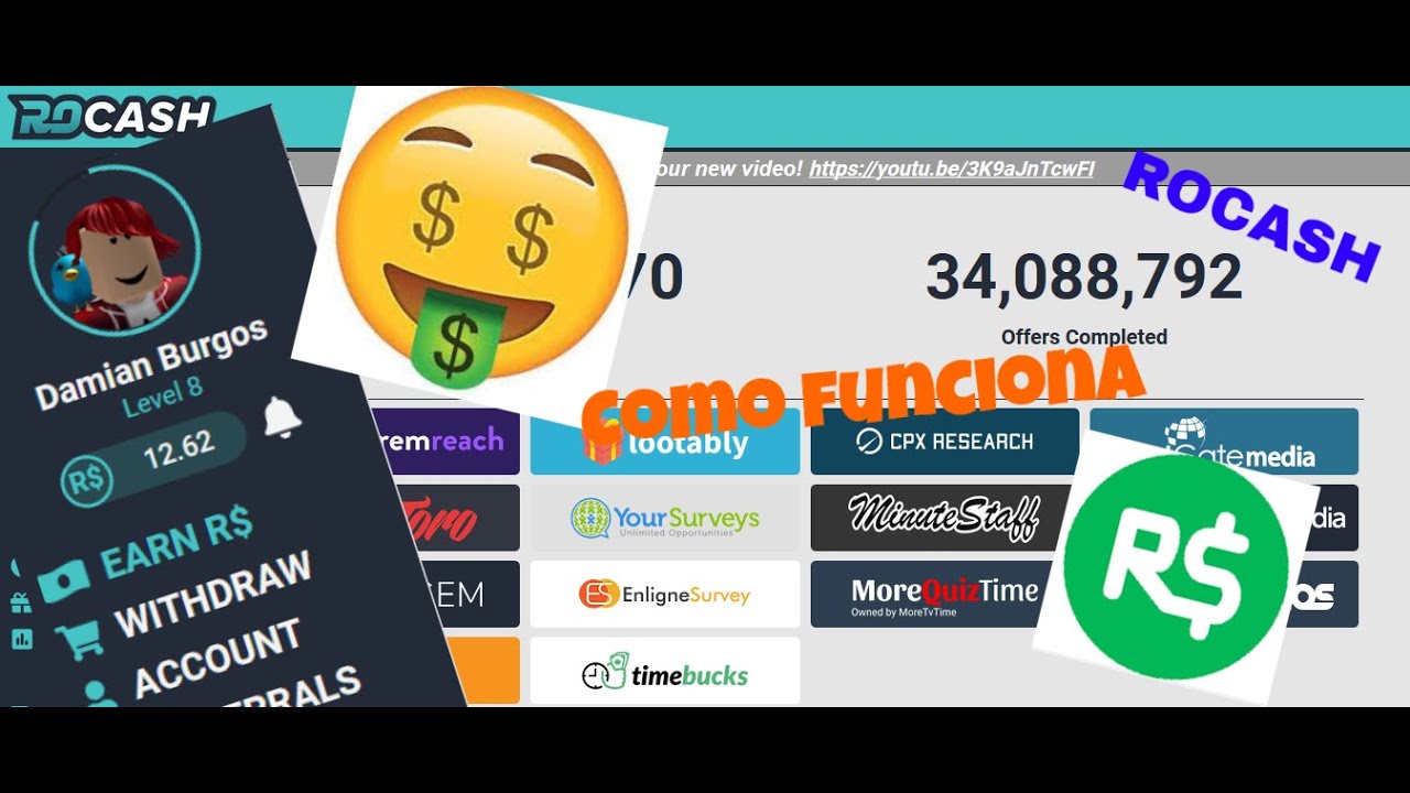 Como FUNCIONA ROCASH + TRUCOS DE ROBUX ! - YouTube