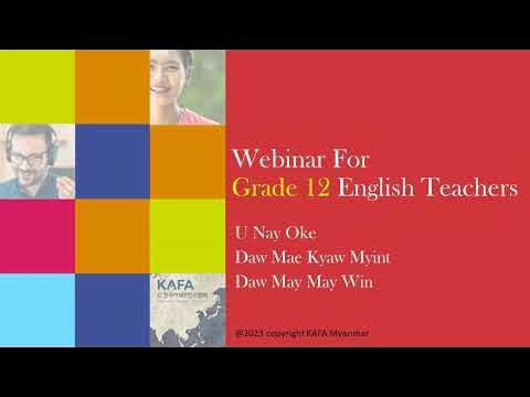 Myanmar Grade 12 English Webinar 2023 Lecture 1 Part 2 - YouTube