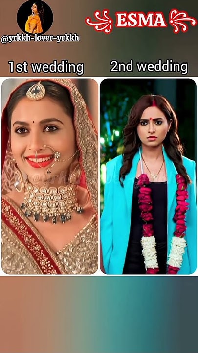 yrkkh first wedding vs second wedding #shorts#naira#akshu#wedding#shorts#yrkkh#💗💗🥰 - YouTube