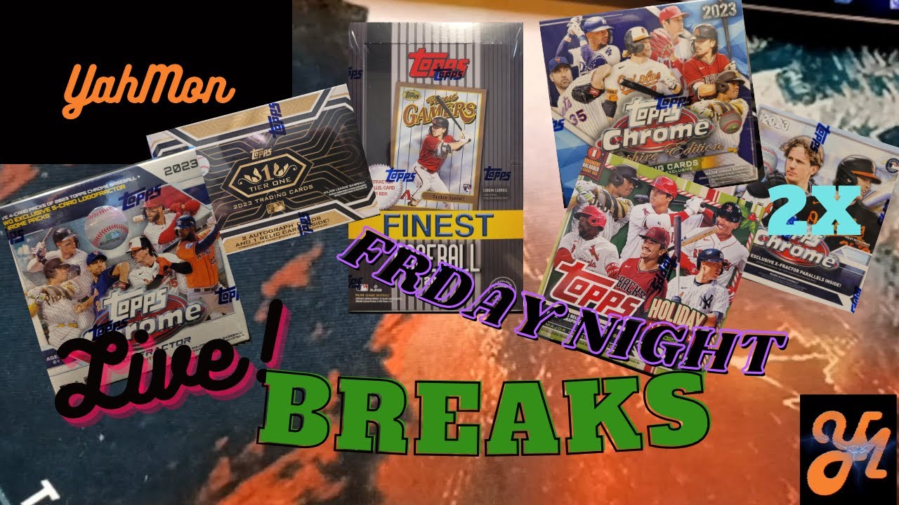 🔴LIVE |⚾FRIDAY NIGHT BREAKS! PYT#165- 7 box Mixer - Tier One, Finest ...