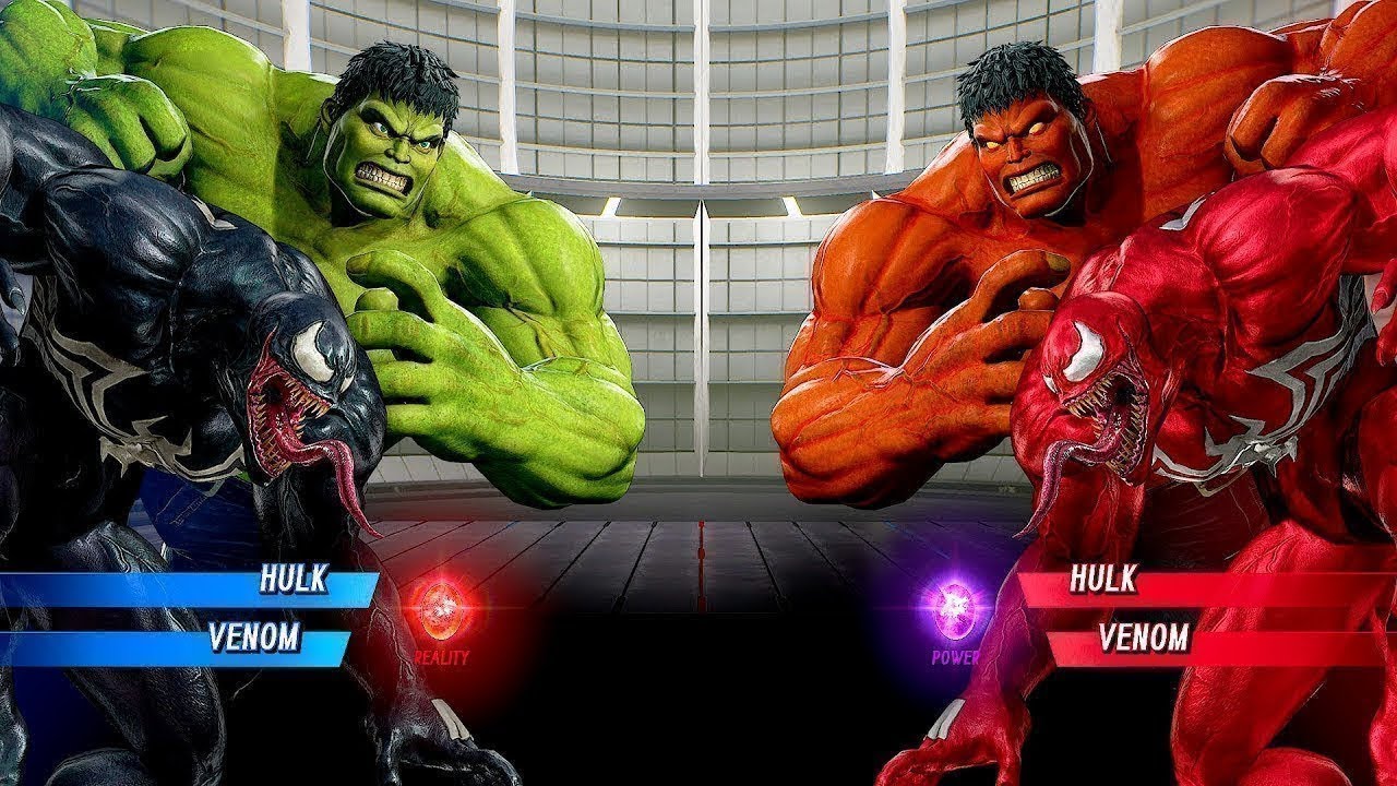 Hulk & Venom Vs Red Hulk & Red Venom [ Hard AI ] | Marvel vs Capcom ...