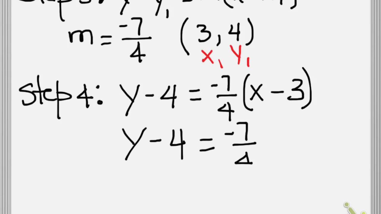 Equation of a line given two points - YouTube