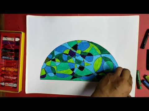 Design in a Semicircle - How to draw a simple design - Step By Step ...