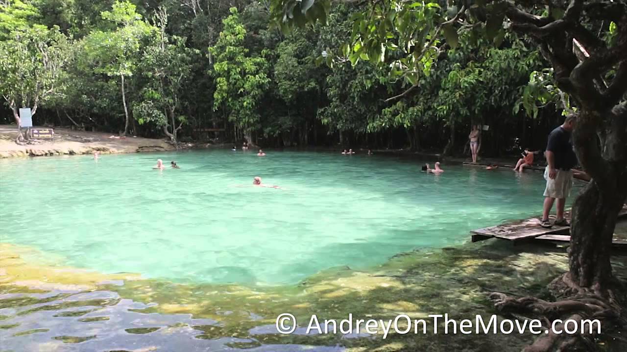 Emerald Pool and Blue Pool, Krabi, Thailand - YouTube