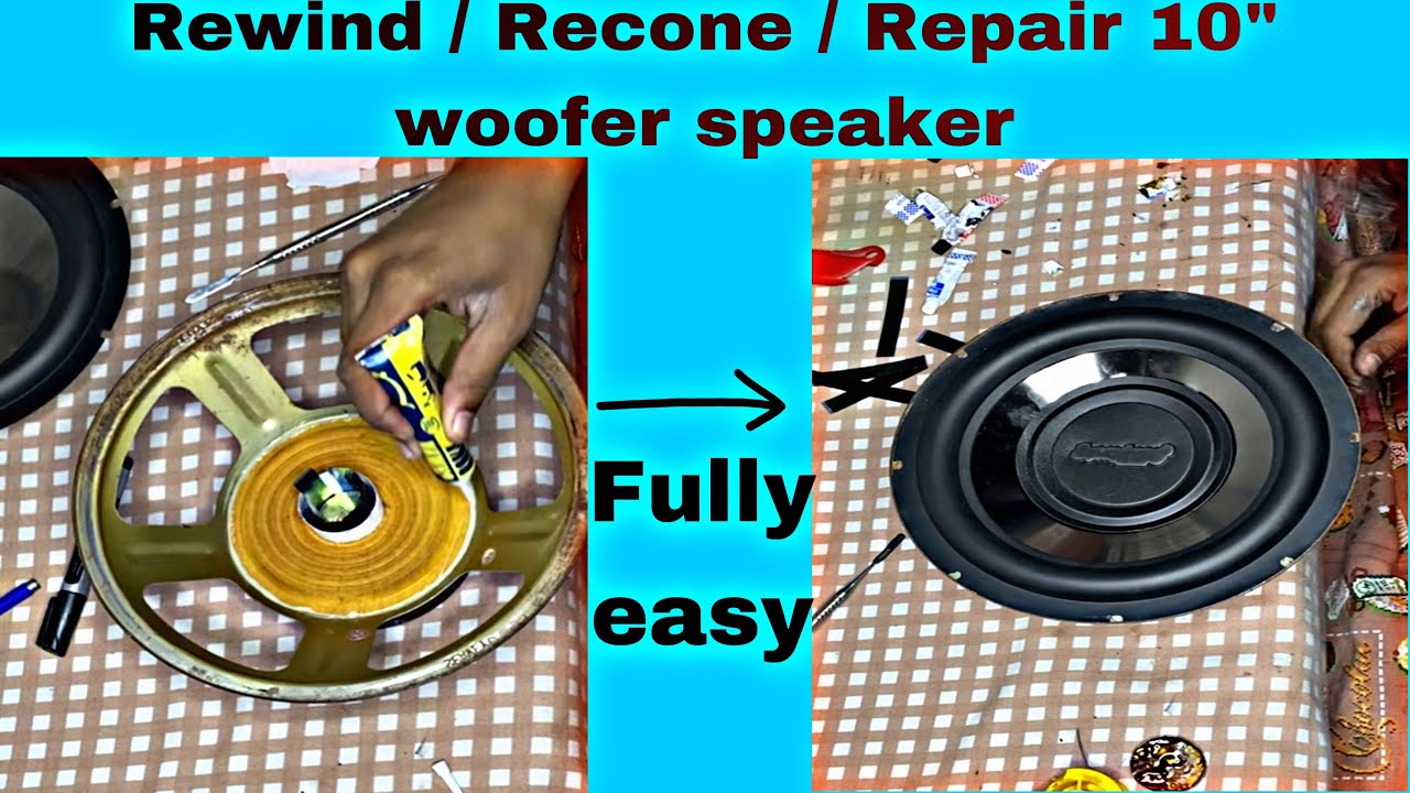 How to Rewind / Recone / Repair 10" woofer speaker | bass 💯 | - YouTube