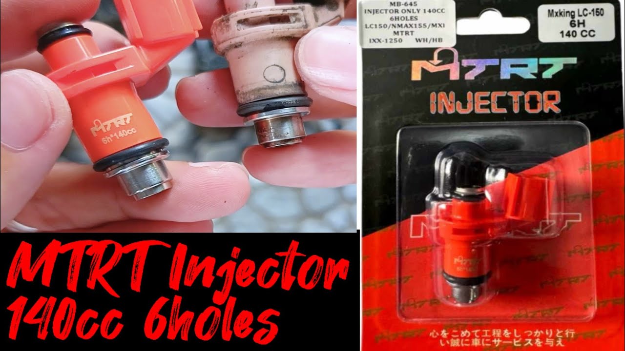 MTRT Injector 140cc 6holes Installation | Sniper 150 - YouTube