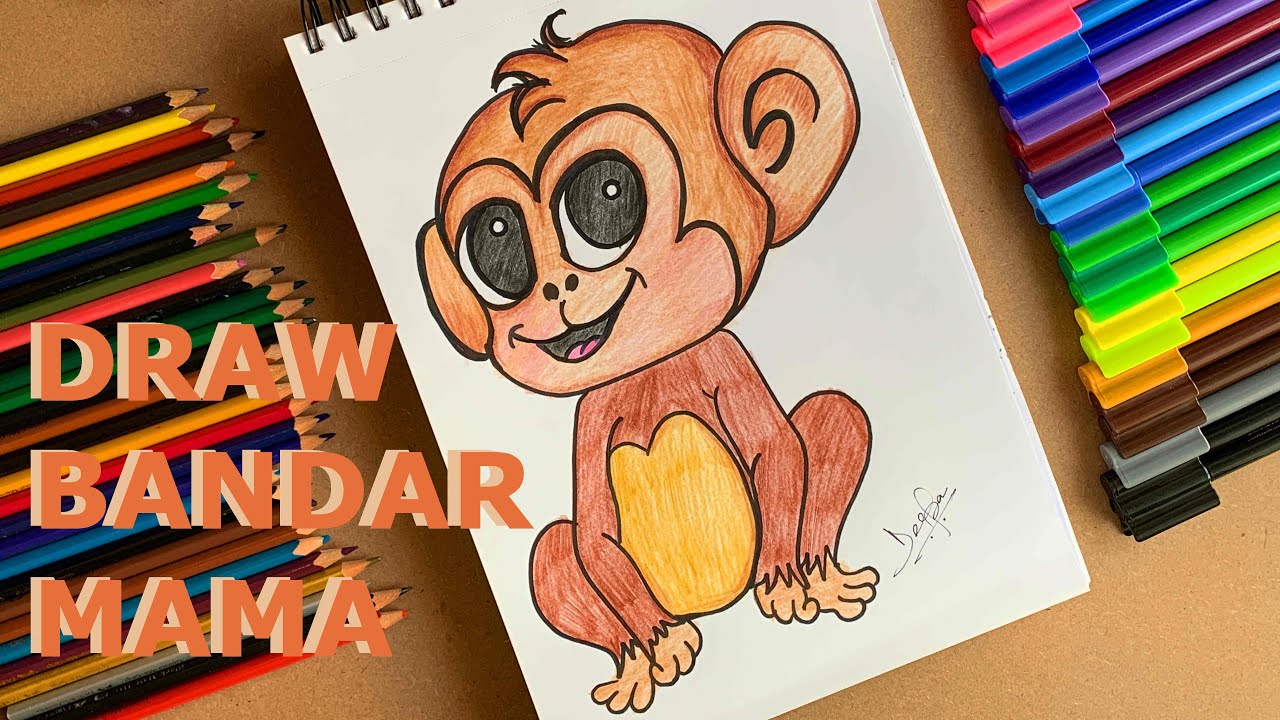 How to draw BANDAR MAMA| बन्दर मामा | art effect - YouTube