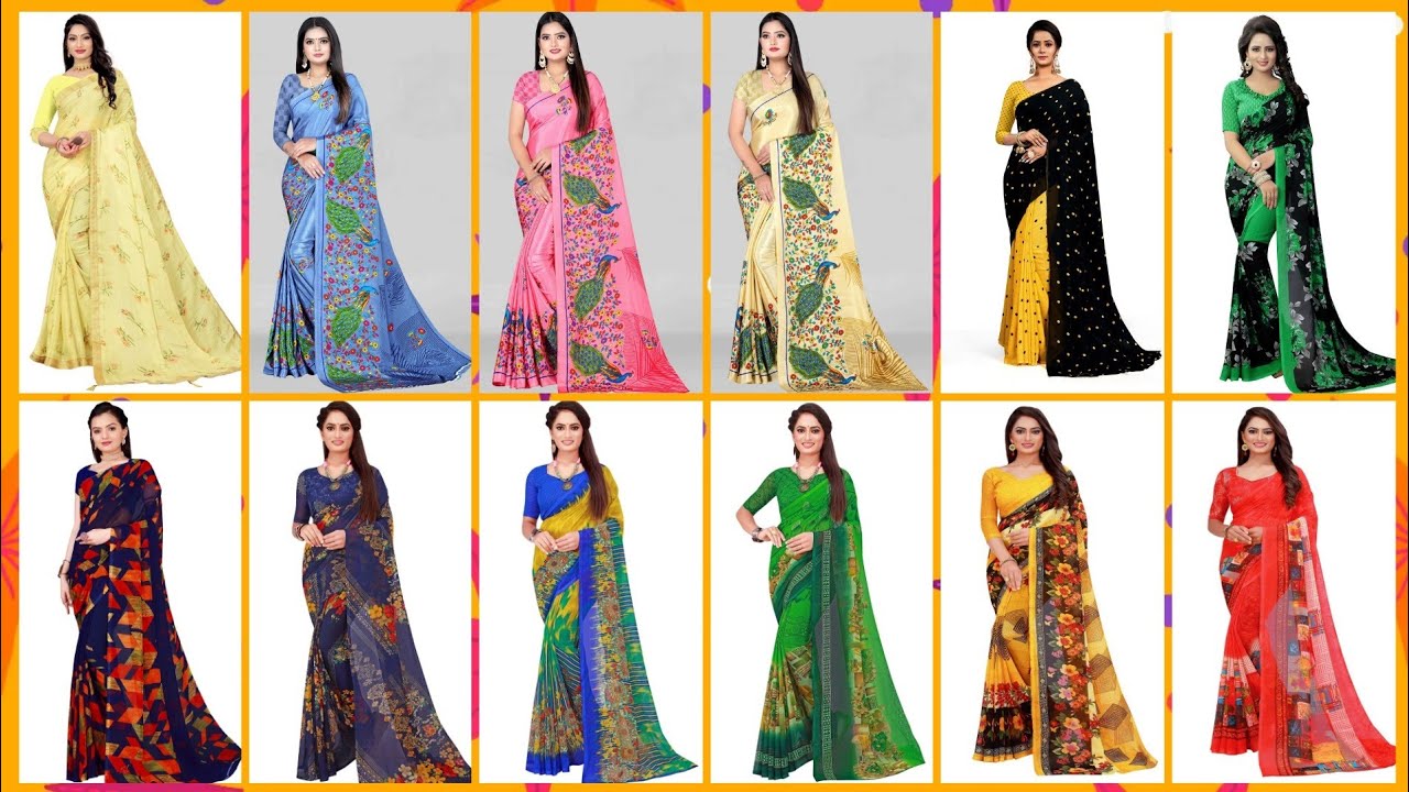 Colorful Saree Collection 🌈 Beautiful Saree Design 🥰 Printed Saree 💥 ...