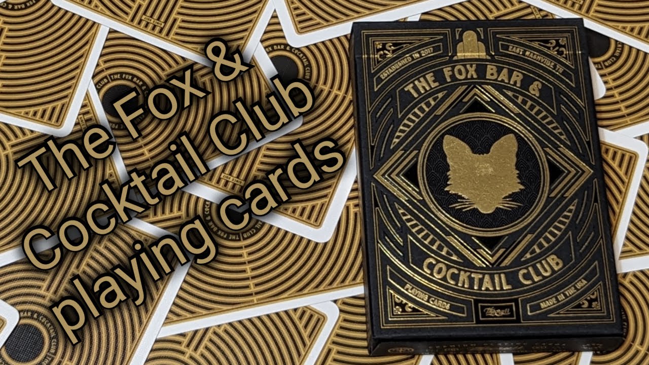 Daily deck review day 156 - The Fox Bar & CockTail Club playing cards ...