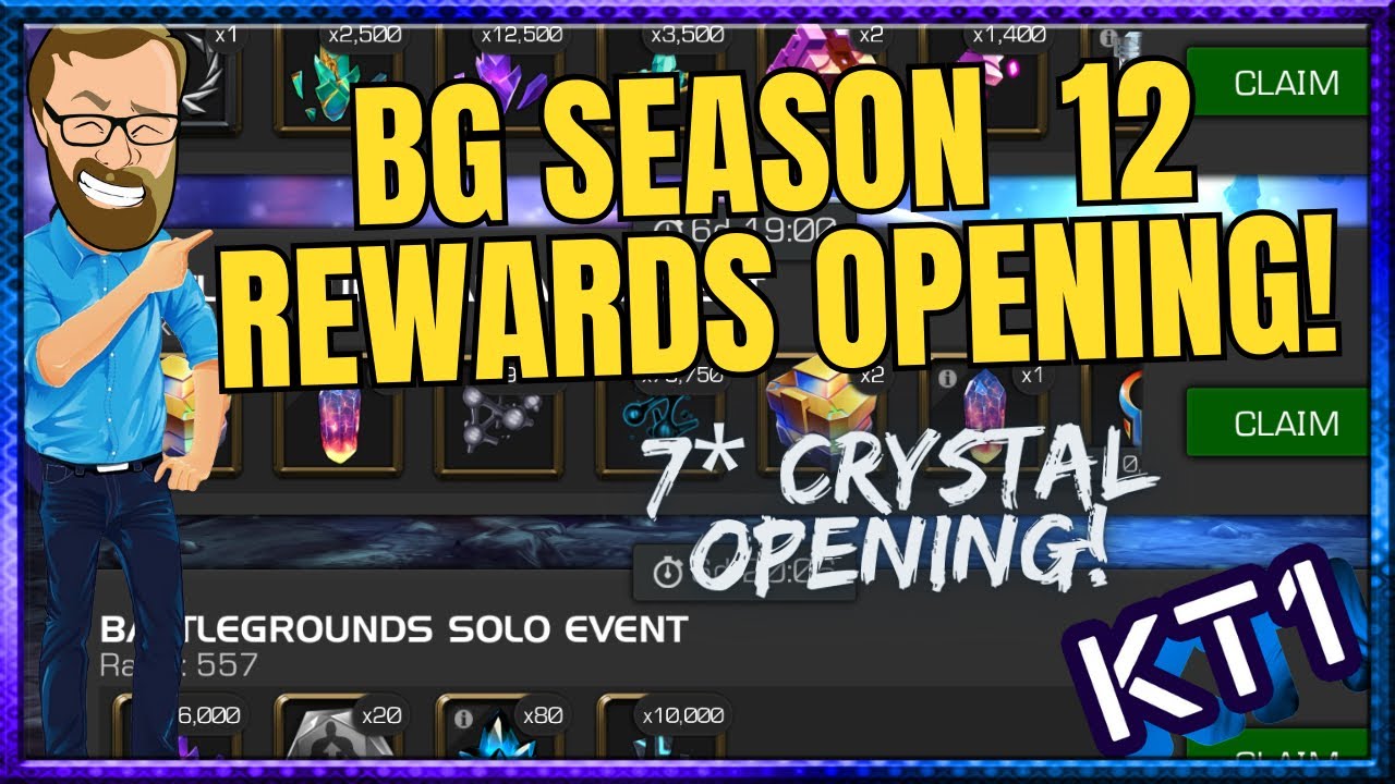BG Season 12 Rewards! 7* Crystal And More! - YouTube