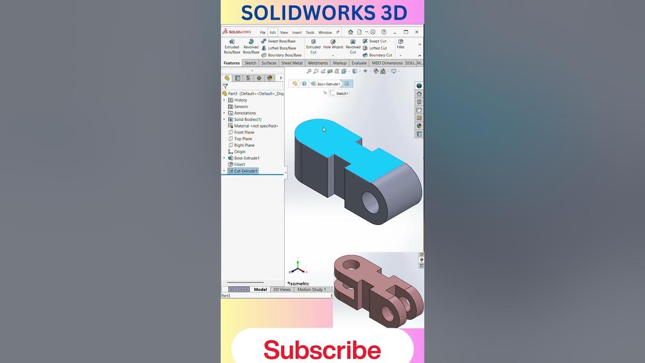 SolidWorks Tutorial #solidworks3d #solidworkstutorial #solidworks - YouTube