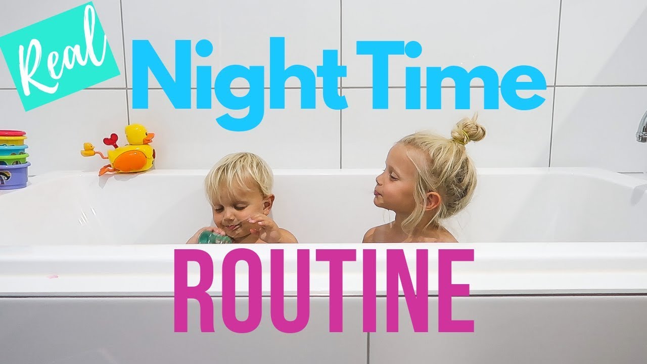 REAL Night Time Routine | SOLO Routine With TWO Kids - YouTube