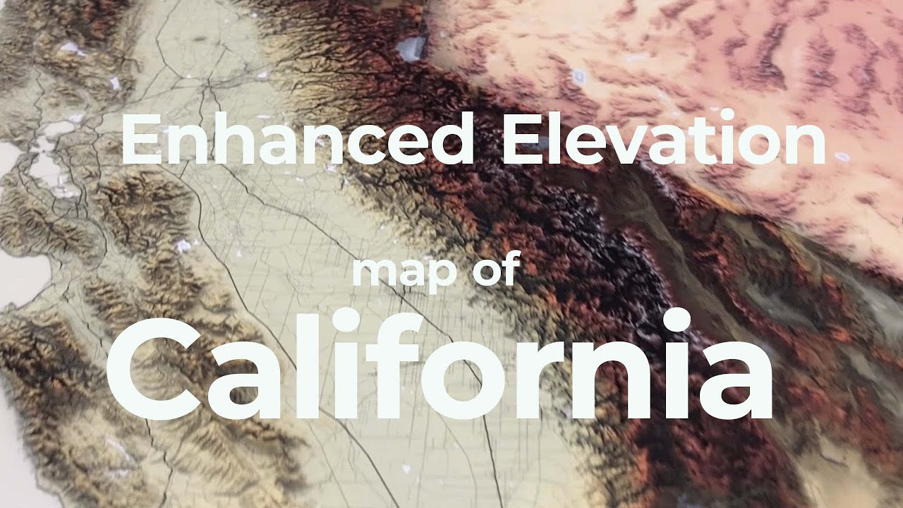 Elevation Map of California using Shaded Relief Modeling and Big Data - YouTube