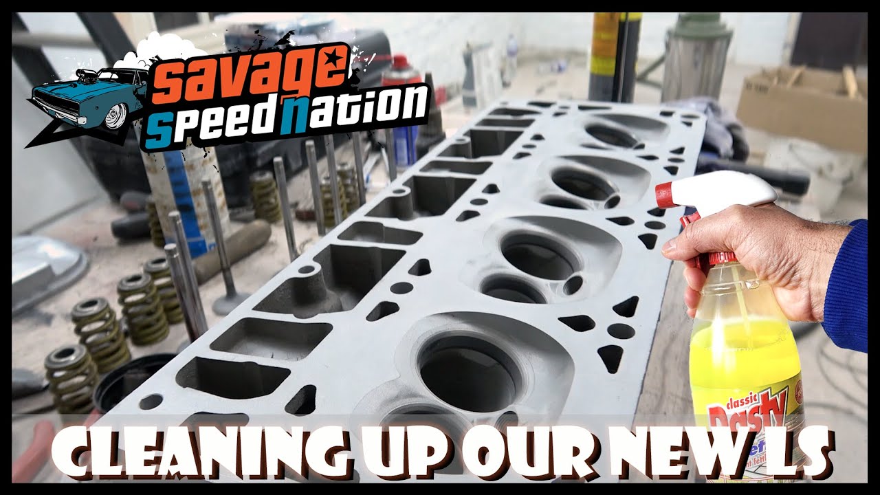 67. Cleaning up our (to us) new 6.0 boosted ls. Ready to mount. Making ...