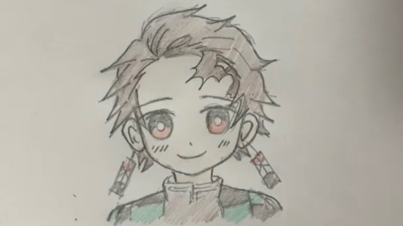 How to Draw Tanjiro Easy | demon slayer tiktok - YouTube