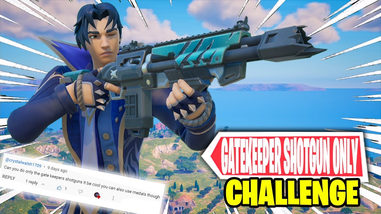 Fortnite But The Gatekeeper Shotgun Only Challenge - YouTube