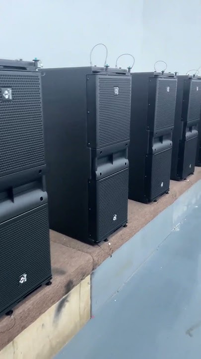 line array speaker box - YouTube