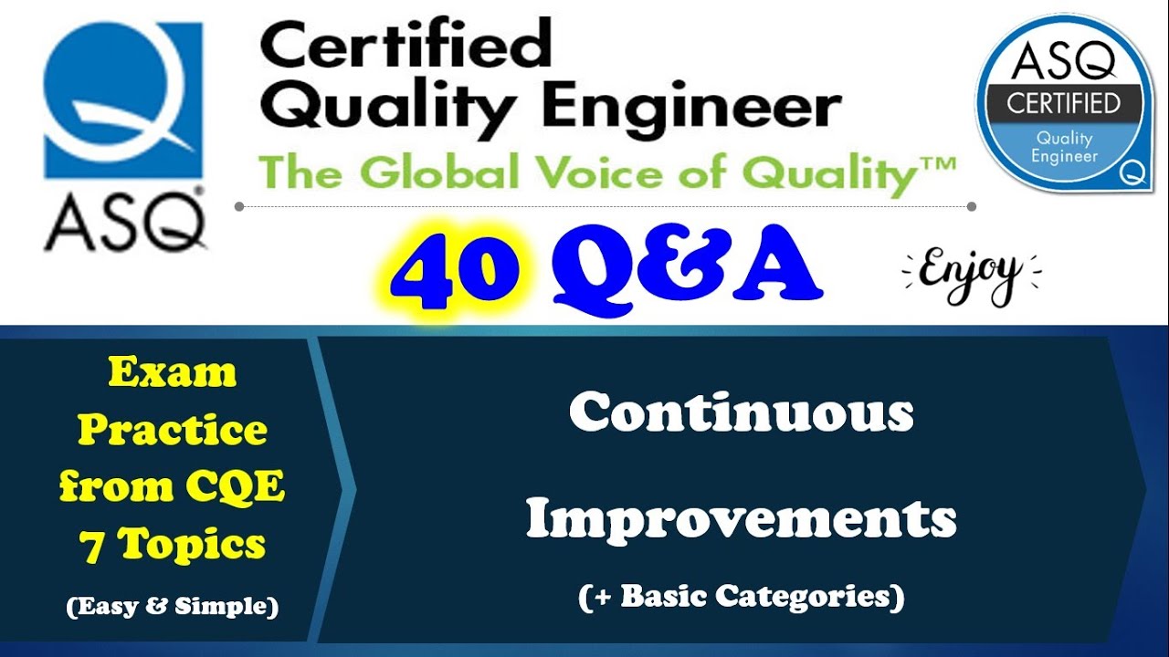 CQE (Certified Quality Engineer) Certification Course - Exam 40 Q&A ...
