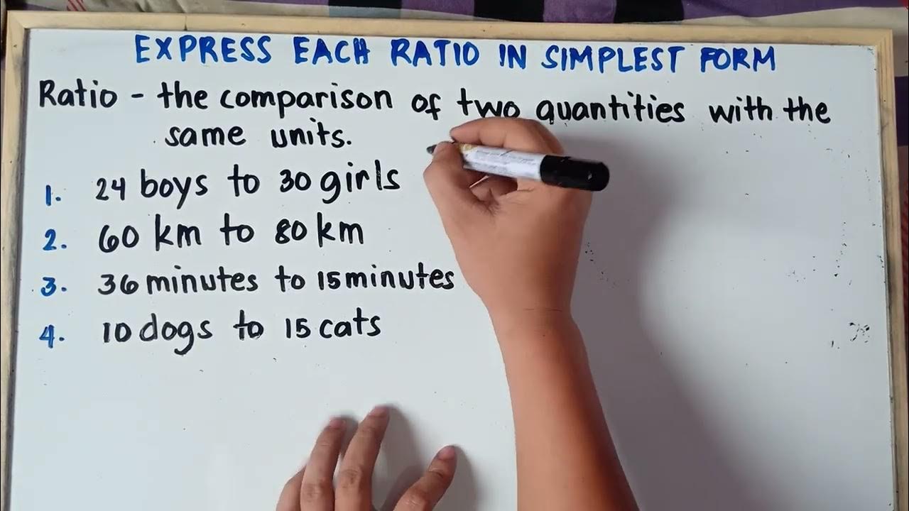 Express Each Ratio in Simplest Form | Grade 7 | Matatag Curriculum | - YouTube