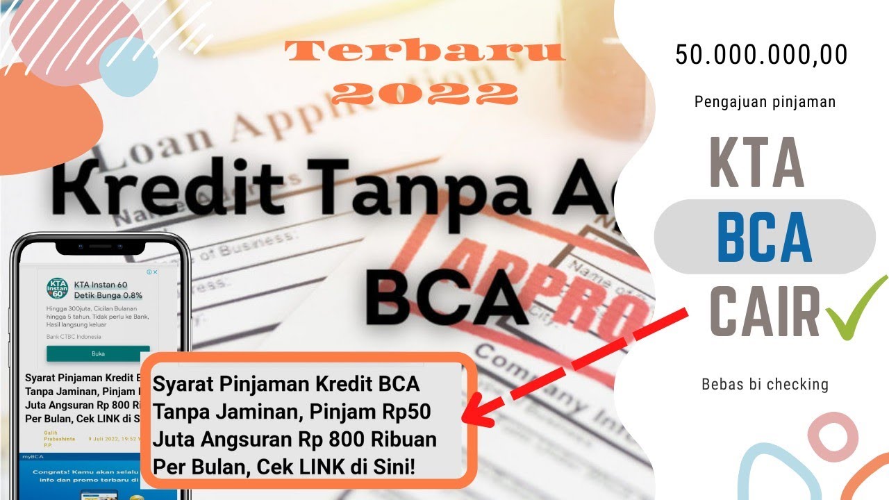 Pinjaman Kta Bca Terbaru 2022 || Mudah bebas bi cheking || pinjaman ...