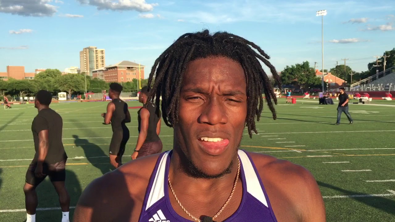 Amir James on his performance in the 100 and 200 preliminaries - YouTube