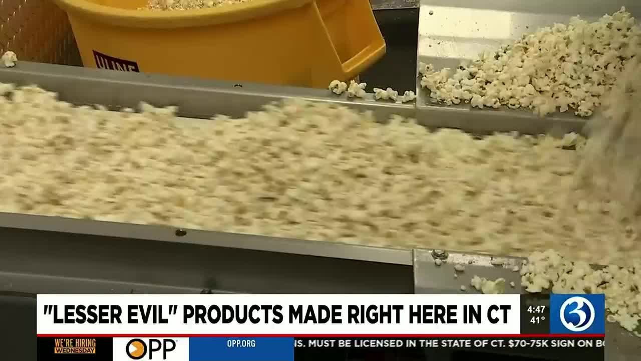 'Lesser Evil' products made right in CT - YouTube