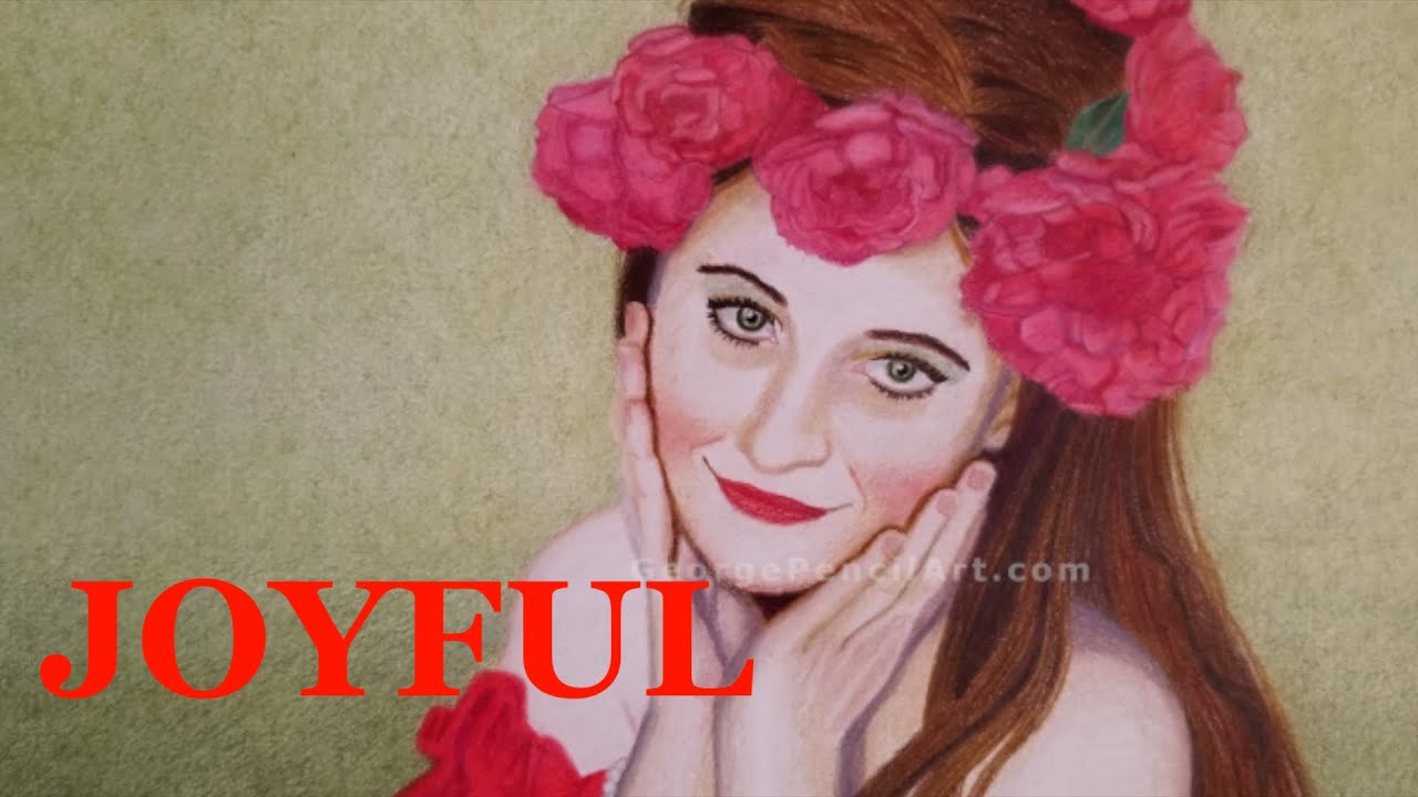 Joyful, a Portrait with a Crown of Roses | Portrait | Fine Art Chat ...