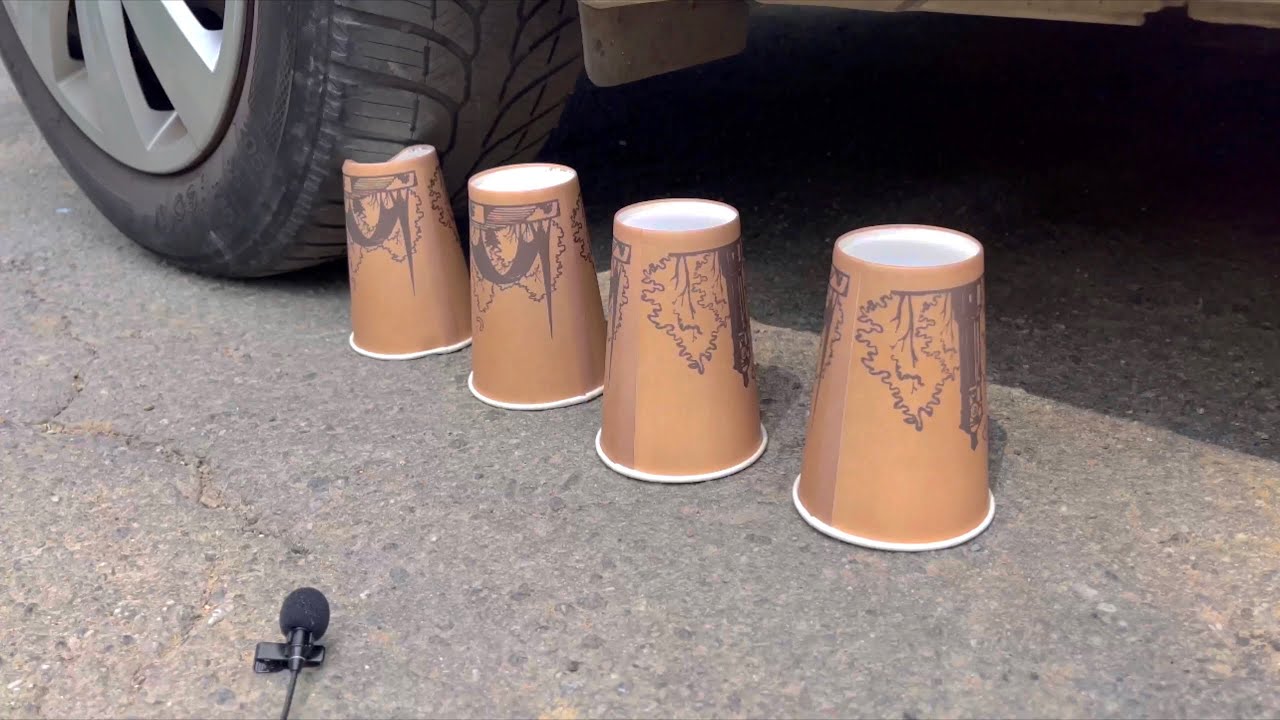 Crushing Crunchy and soft things with a CAR WHEEL | Experiment: Paper ...